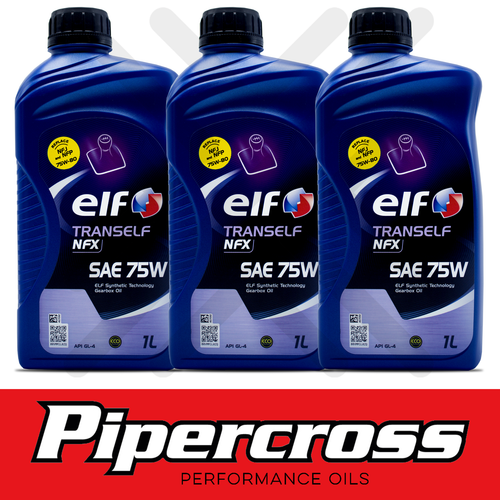 Elf Tranself NFX 75W Gear Oil Manual Gearboxes 3x1L = 3 Litres 3L ...