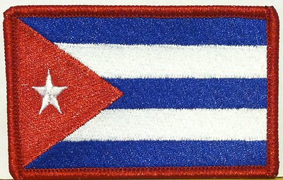 CUBA Flag Patch Tactical W/ VELCRO® Brand Fastener Red Border #3 | eBay