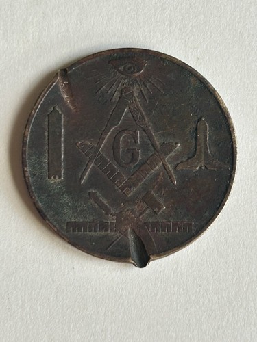 Vintage Masonic Made a Mason Lodge Member Coin Token - Still Blank | eBay
