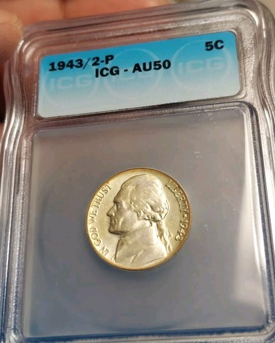 1943/2-P OVERDATE Jefferson Nickel 5C DDO FS-101 ICG AU-50 | eBay