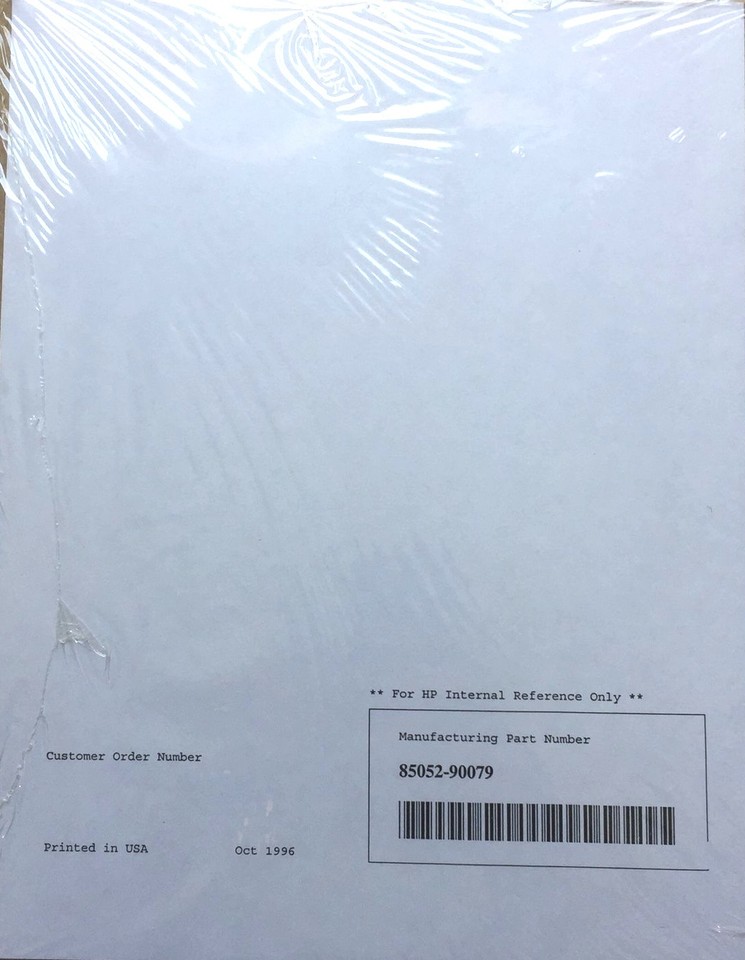 HP 85052D 3.5mm Calibration Kit Operating & Service Manual P/N 85052 ...