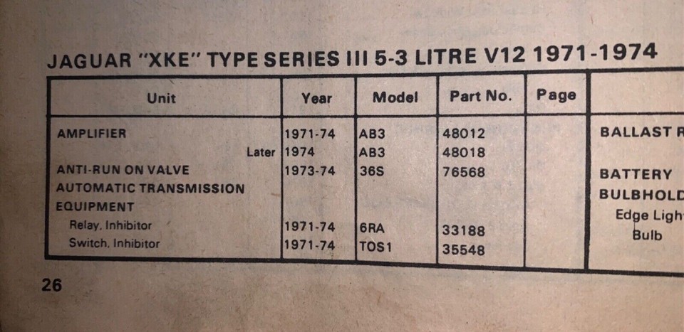 Lucas AB3 Jaguar XKE E-Type S3 Ignition Amplifier V12 Lucas 48012 | eBay