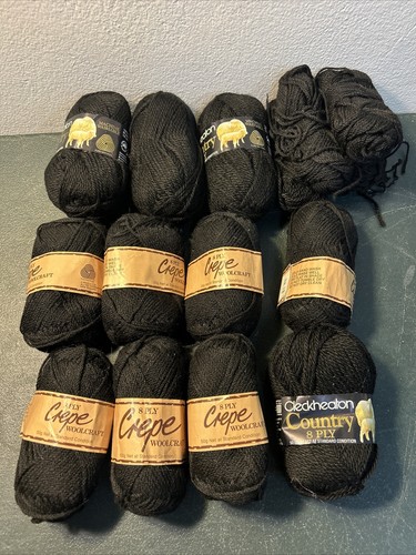 10 X Cleckheaton Country #4061 Black 100% Pure New Wool 8 Ply | eBay ...