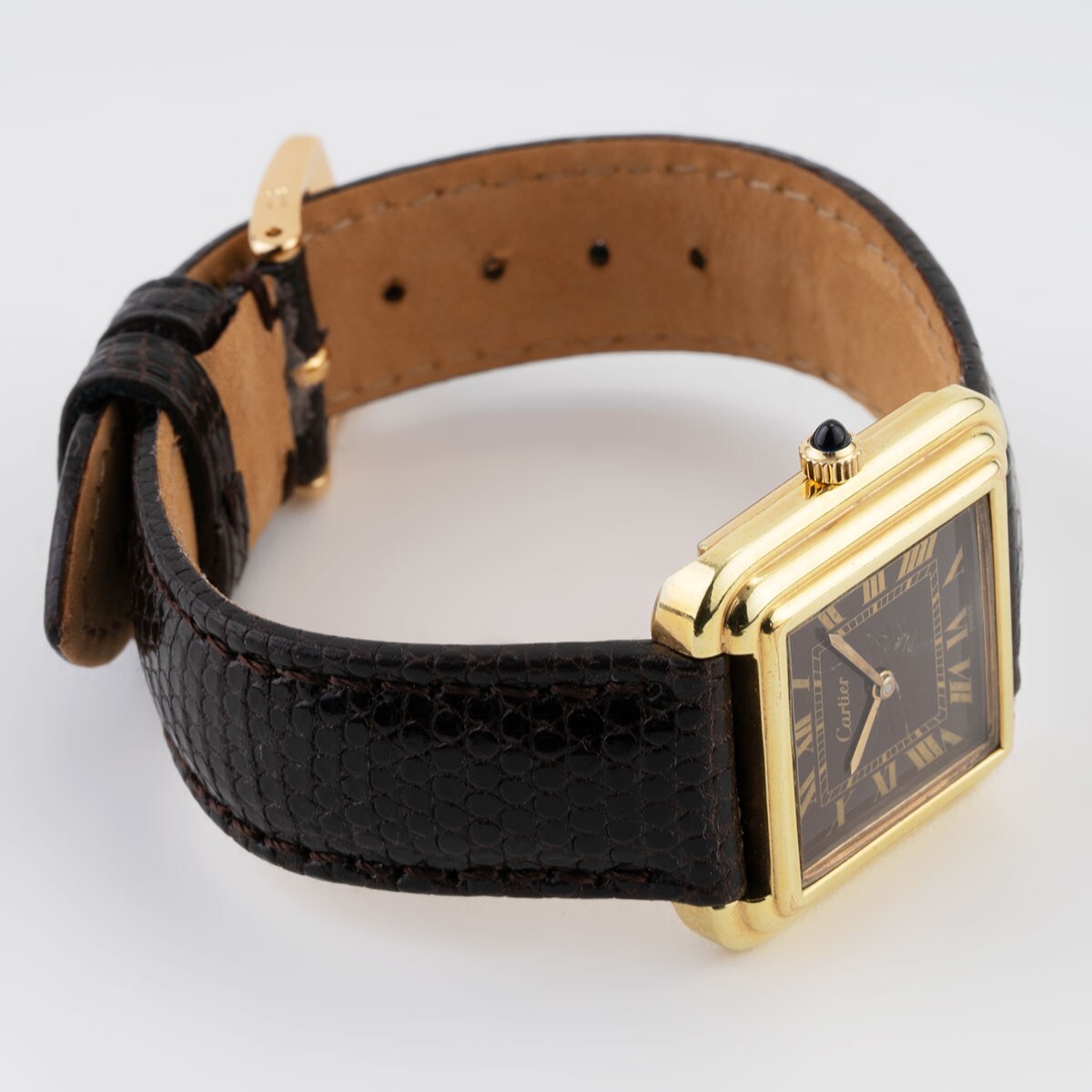 Cartier Stepped Tank 18K Electroplate Sterling Silv Vermeil 5 512 117 ...