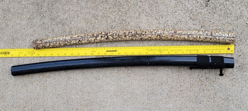 2 Original Antique Japanese Samurai Sword Saya Scabbards, 1 FULL SAME ...