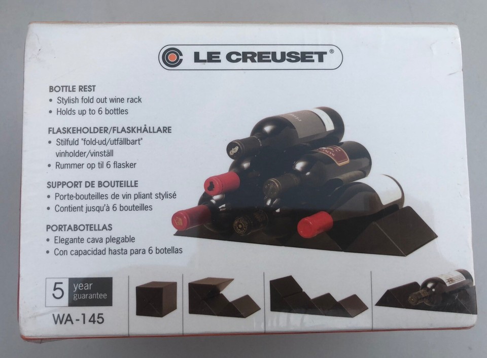NEW SEALED Le Creuset Bottle Rest Blue WA145 (Cubical Wine Rack ...