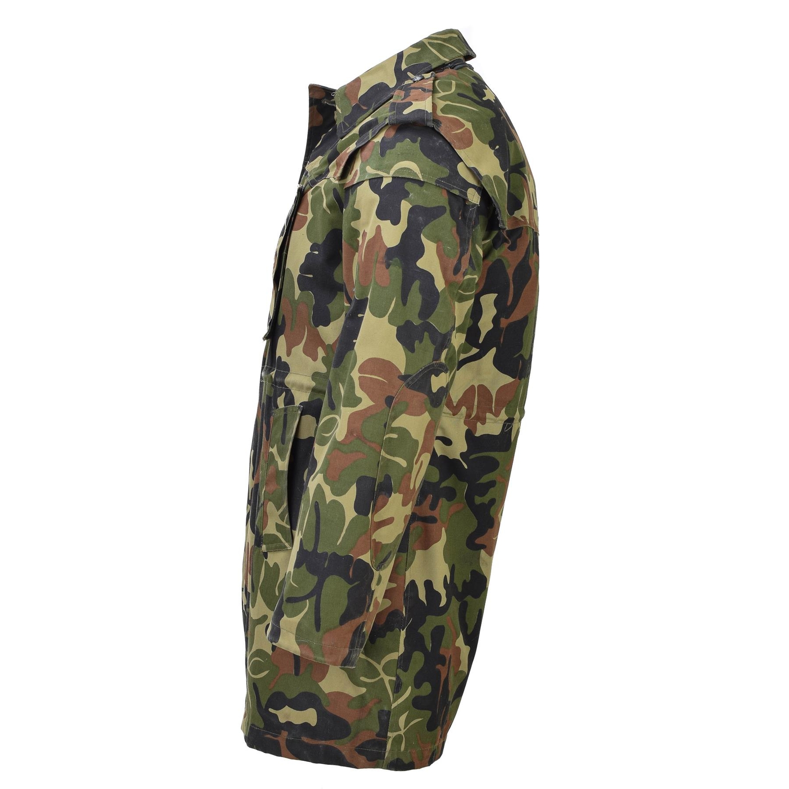 Original Romanian military parka M93 camo leaf hooded long jacket ...