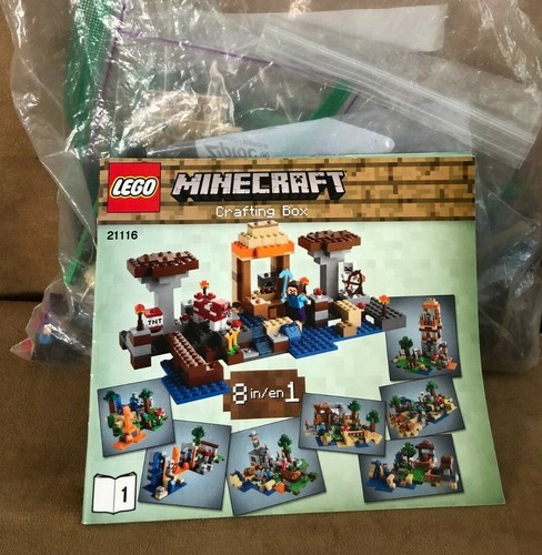 21116 LEGO Complete Minecraft Crafting Box Steve 8 in 1 build ...