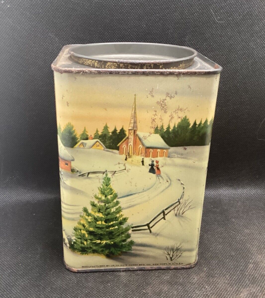Vintage Sunny Lane Hard Candy Tin - Winter Scene | eBay