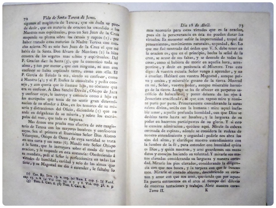 1807 VIDA SANTA TERESA DE JESUS CON EXEMPLOS Y DOCTRINA ANTIQUE SPANISH ...