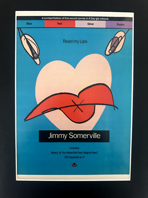 A original 1989 Poster AD For Jimmy Somerville - read my lips | eBay UK