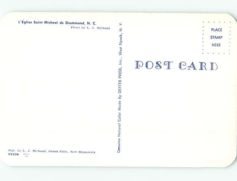 Unused Pre-1980 CHURCH SCENE Drummond New Brunswick NB : make an offer ...