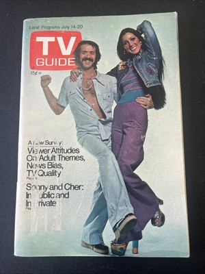 1973 TV Guide PNW Edition July 14th Issue #559 Singers Sonny And Cher ...