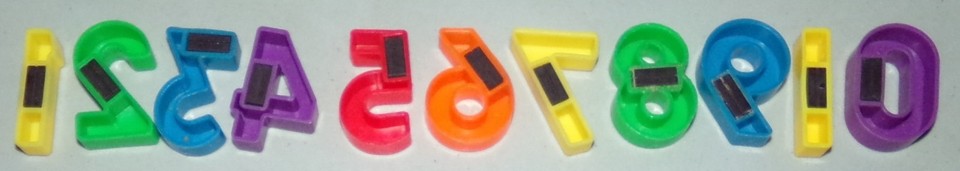 Fisher-Price 10 Magnetic Numbers 1234567890 #923 School 10 Desk Stencil ...