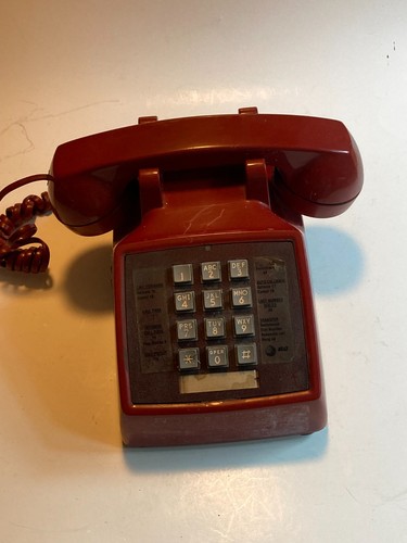 Vintage 1970's Bell System Western Electric 2500DM RED Push Button ...