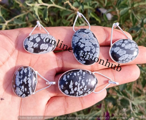 Natural Snowflake Jasper Gemstone 925 Sterling Silver Plated Classy ...