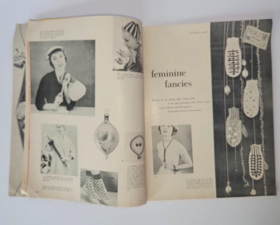 1955 Christmas Magazine Make It Yourself Gift Book DIY Crafts Paper ...