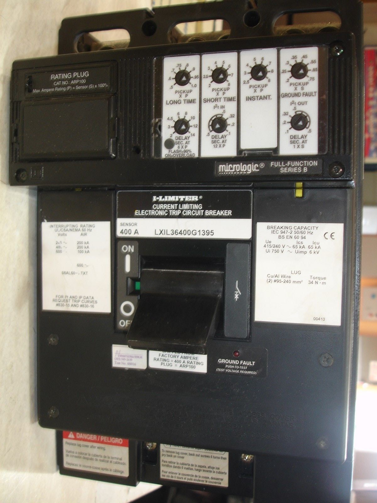 New Square D LXIL36400G1395 Micrologic Ground Fault Circuit Breaker ...