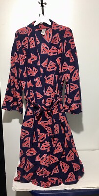 Superman Men's Fleece Robe Bioworld DC Comics One Size Superhero Blue ...