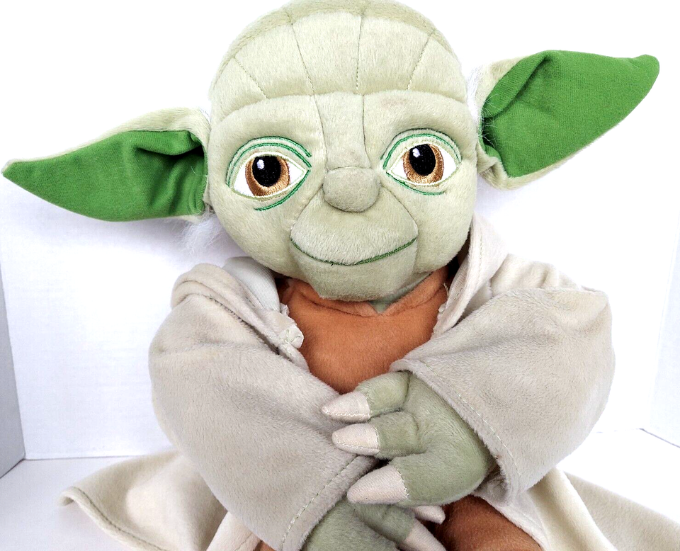 Star Wars Yoda Large Stuffed Toy Plush 18" Lucasfilms with Hooded Robe ...