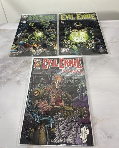 EVIL ERNIE #3 & # 8 & EVIL ERNIE REVENGE # 3 Lot Of Three Comic Books ...