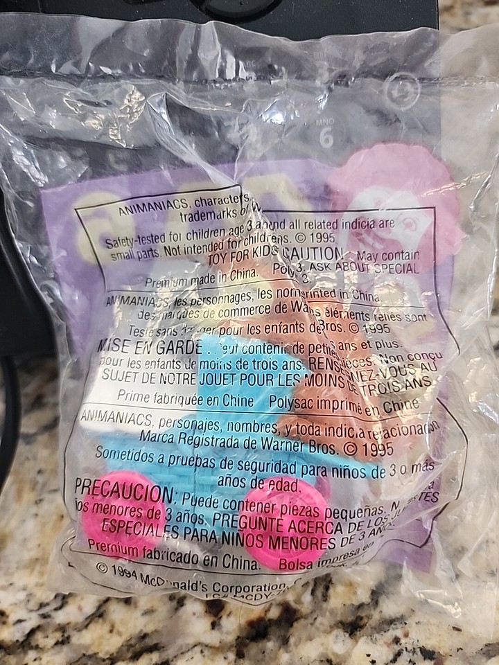 Vintage 1994 McDonald's Animaniacs #6 Mindy & Buttons Vehicle Happy ...