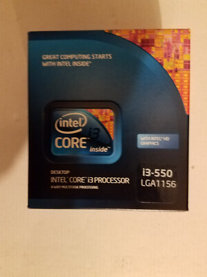 Intel Core i3 i3-550 4 MB L2 Cache 3.2 GHz LGA 1156 CPU BX80616I3550 ...