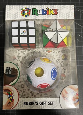 RUBIK'S 3-piece Gift Set: Rubik Magic Star, SQUISHY Cube & Rainbow Ball ...