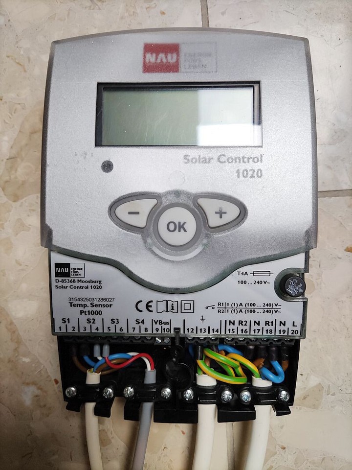 ☀️NAU Solar Control 1020 Solarregler Solar Regelung Steuerung inkl ...