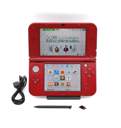 Nintendo NEW 3DS XL Metallic Red 4GB Console w/ Extras (USA) | eBay
