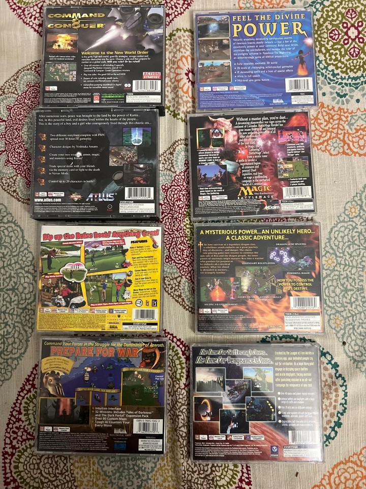 Lot of 8 PS1 Black Label Games, Disk, Cd | eBay