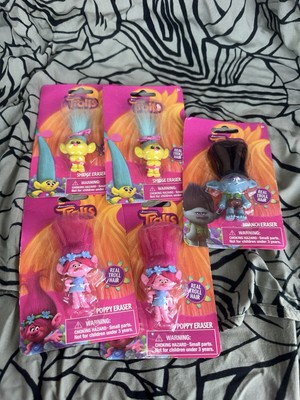Set of 5 Dreamworks Trolls Poppy Eraser Pink Troll Hair New (B) | eBay