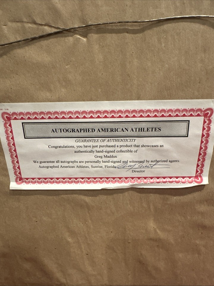 Greg Maddux Signed 8x10 Photo AAA COA Auto Custom Framed Atlanta Braves ...