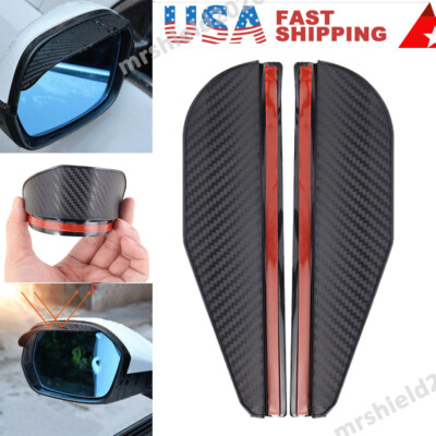 2x Car Rear View Side Mirror Rain Board Eyebrow Guard Sun Visor ...