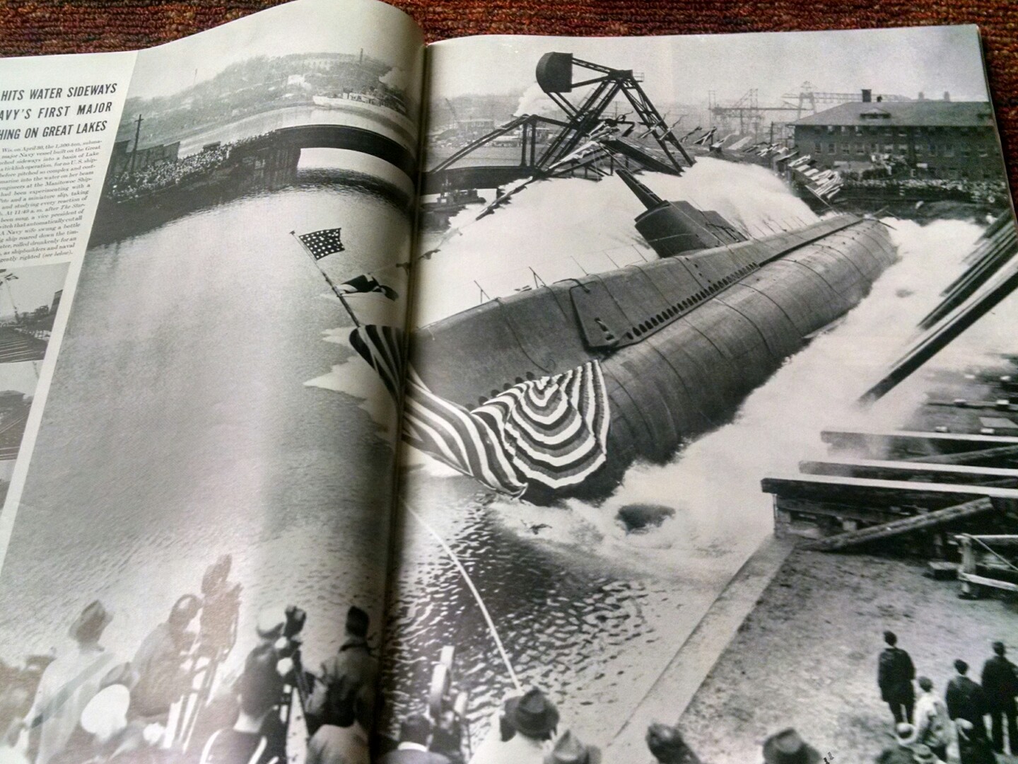 LIFE Magazine WWII War era USS Iowa Nazi prison camp Escape October ...