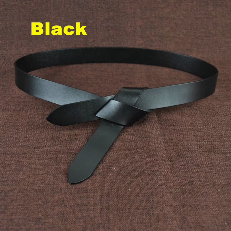 Women's Real Leather Waist Belt Wrap Around Self Tie Obi Cinch ...