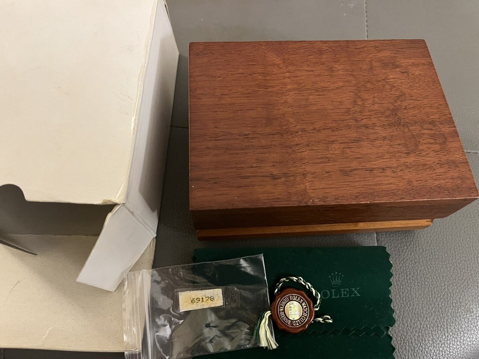 ROLEX Wooden Box Antique Rare 1960s Box And Genuine Accessories | eBay
