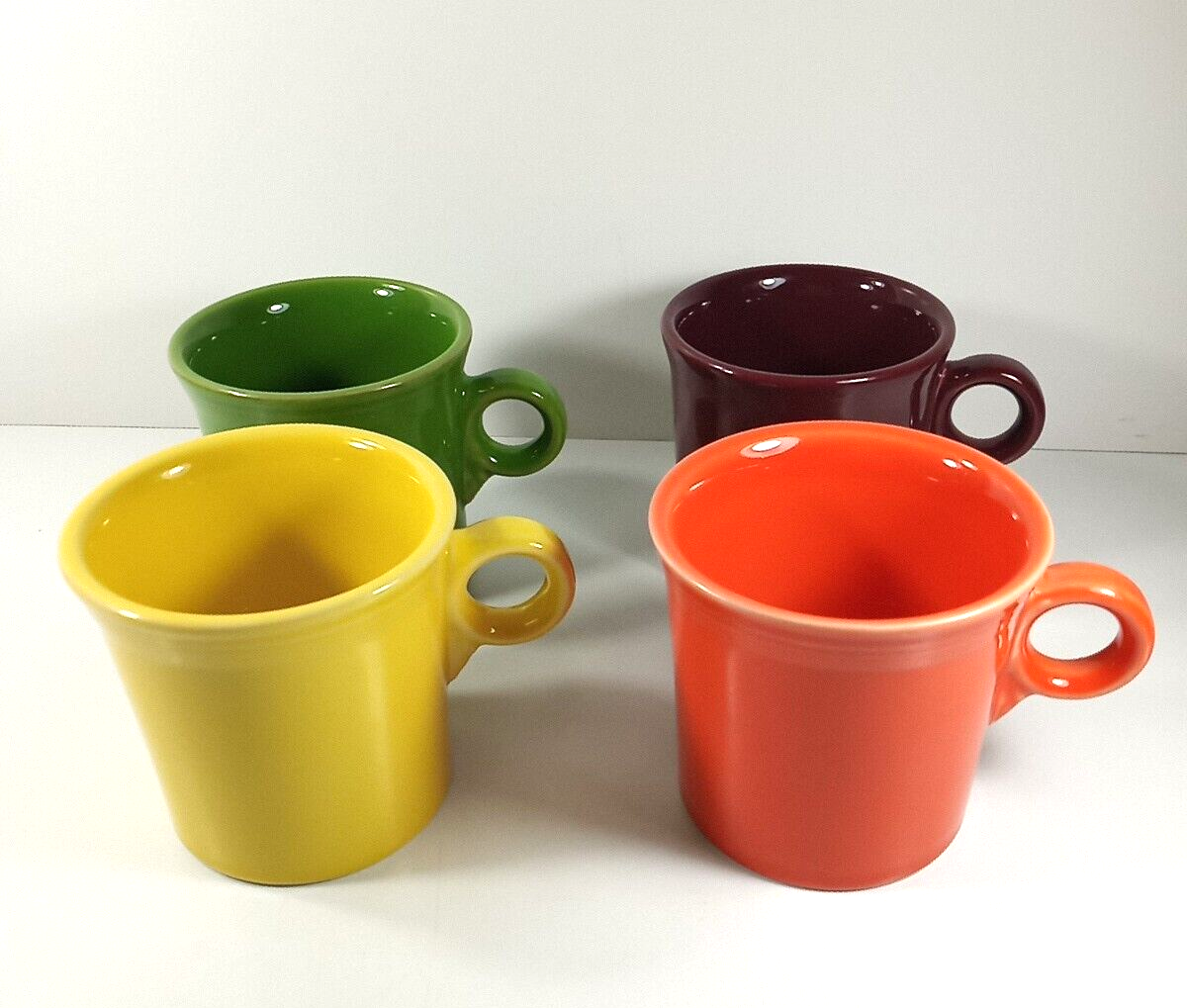 Fiestaware Coffee Mug O Ring Handle Homer Laughlin Set of 4 Mixed ...