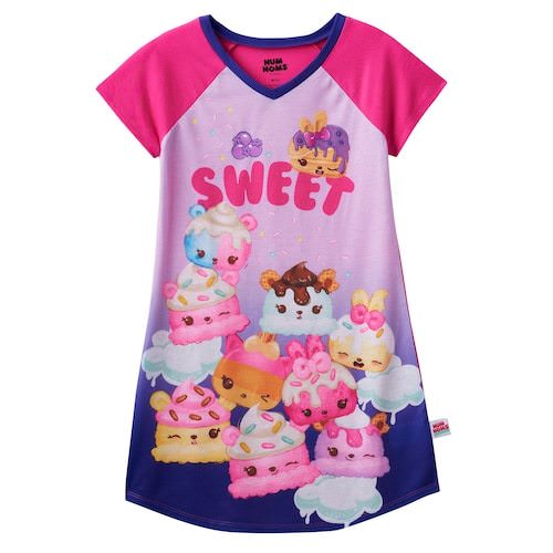 NWT Girls Num Noms Scented "Sweet" Nightgown Size XS 4/5 PINK PURPLE | eBay