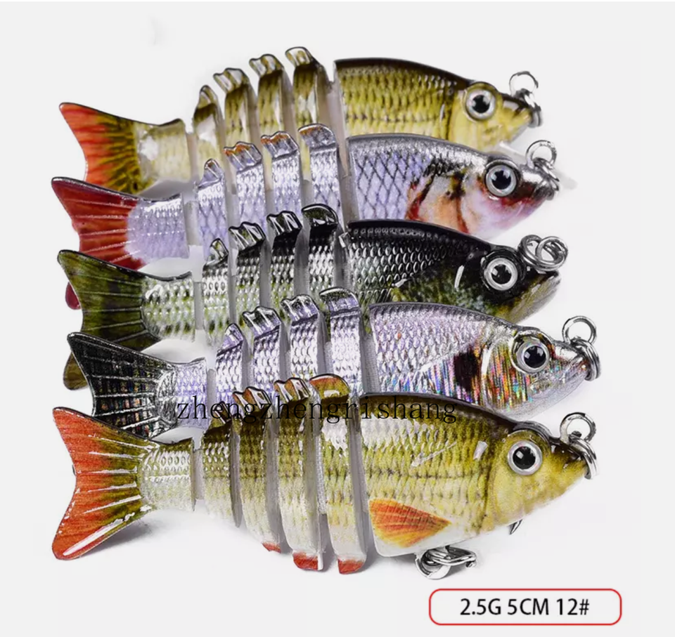 6pcs Mini Fishing Lure Swimbait 5cm/2.5g Crankbait Hard Bait Multi ...