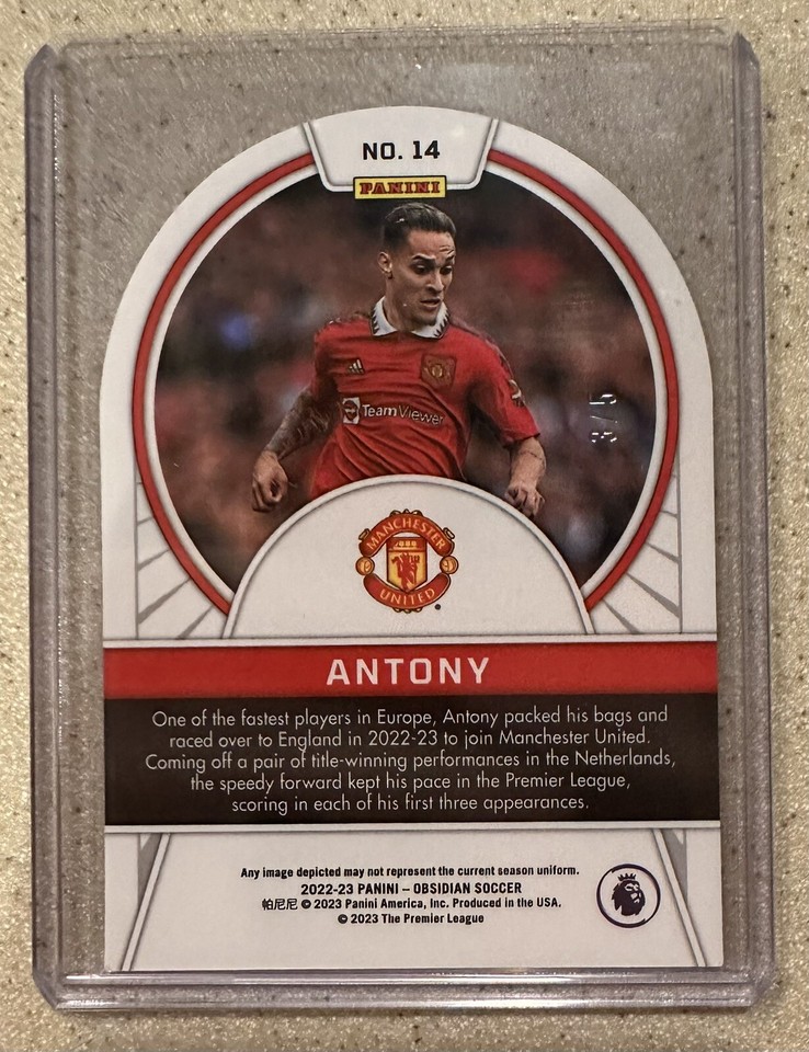 2022-23 Panini Obsidian Soccer ANTONY Tunnel Vision Green #’d 3/5 Card ...