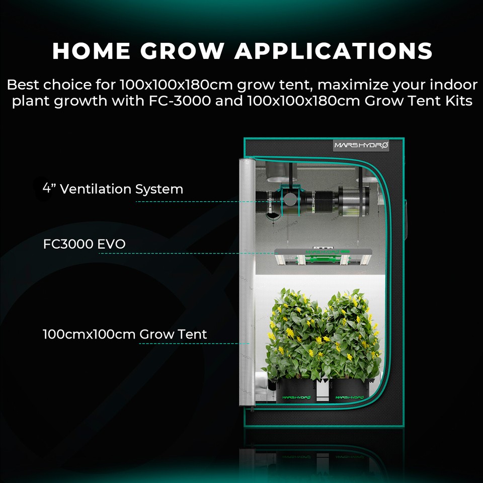 MARS HYDRO 600 1000 2000 3000 TS SP FC Led Grow Light Veg Flower Indoor ...