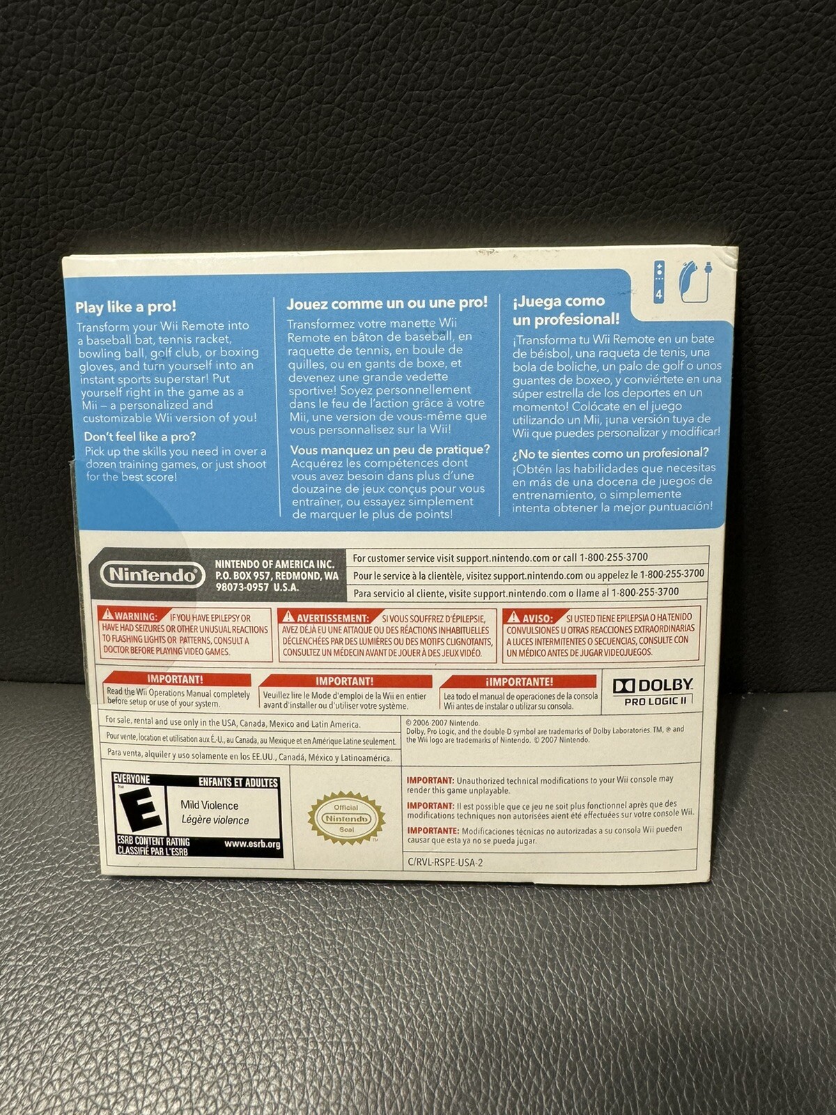 Wii Sports Nintendo Wii Game Disc With Manual 45496362140 | eBay