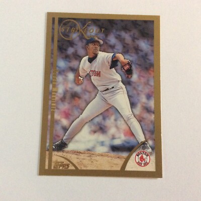 1999 Topps #449 Strikeout Pedro Martinez Baton Red Sox | eBay