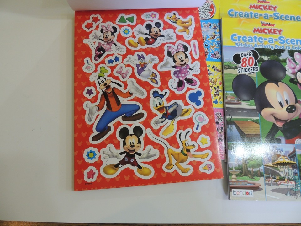 2 Disney Mickey Mouse Create A Scene 80 Sticker Books Brand New | eBay.de