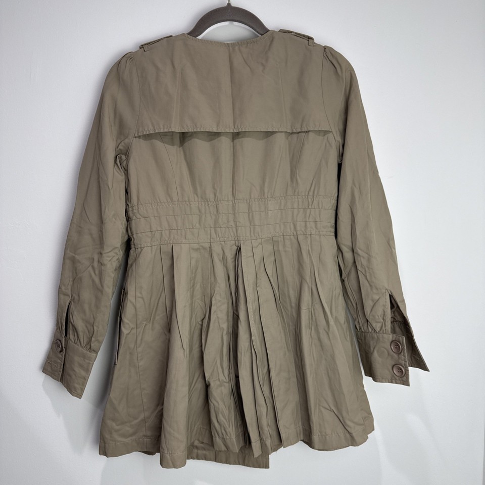 Janet Paris Light Trench Jacket/ coat Womens size: M Tan color | eBay