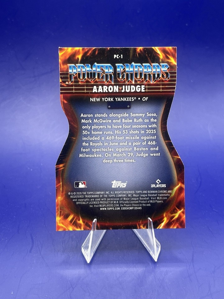 2026 Bowman Baseball Power Chords Aaron Judge #PC-1 New York Yankees | eBay