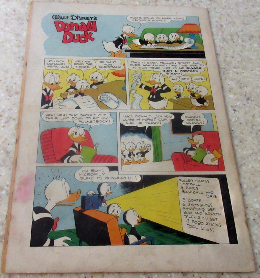 Walt Disneys Donald Duck FourColor 367 FN- 5.5 Christmas Shacktown 30% ...