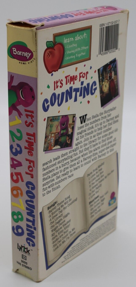 Barney It’s Time For Counting Classic Collection VHS Video Tape Sing ...