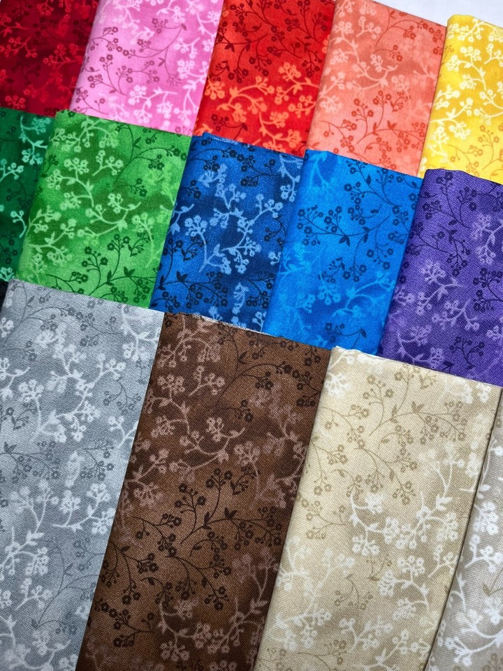 Razzle Dazzle ~ 17 Fat Quarter Cotton Fabric Bundle ~ Quilt Blender ...